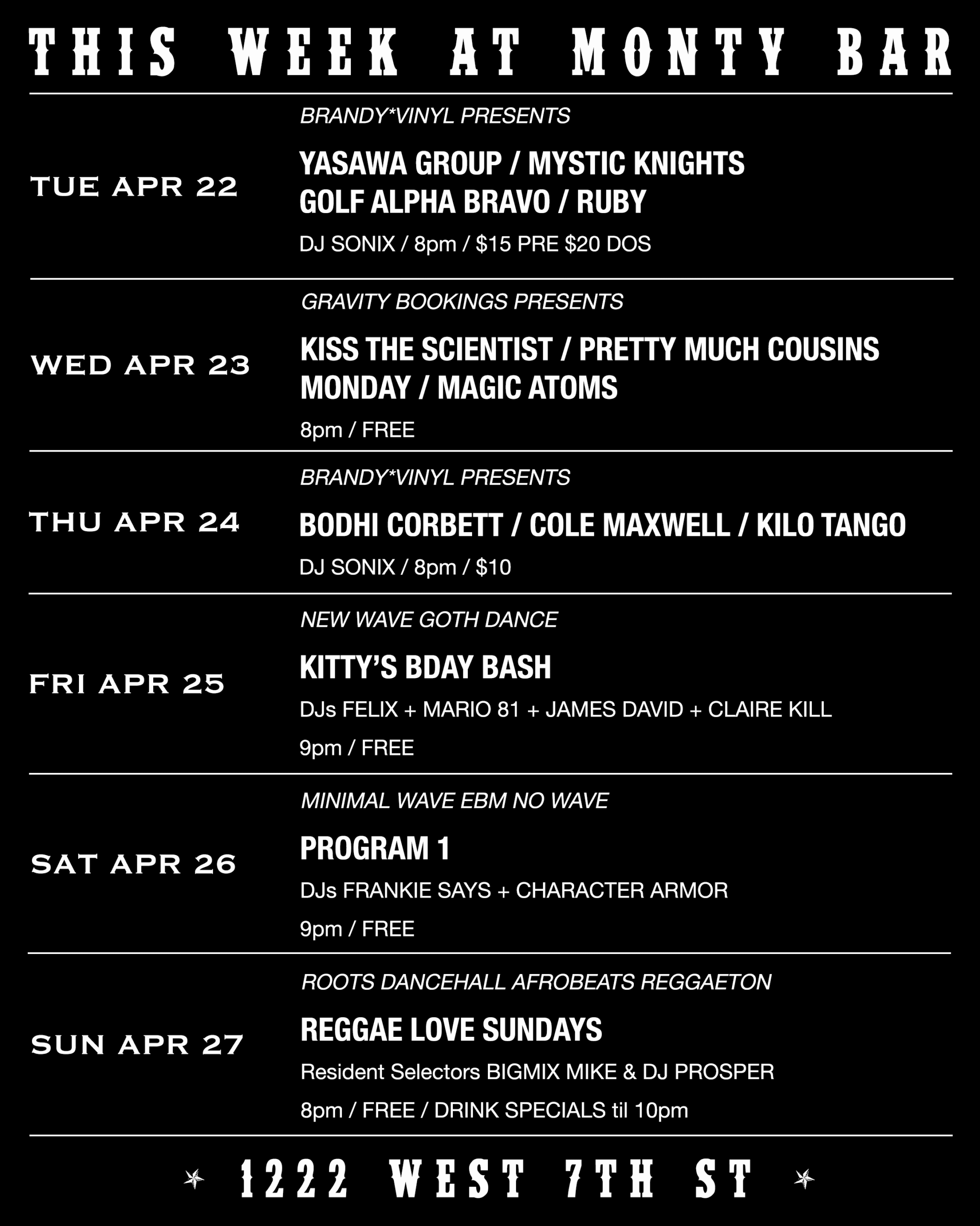 Monty Bar Los Angeles